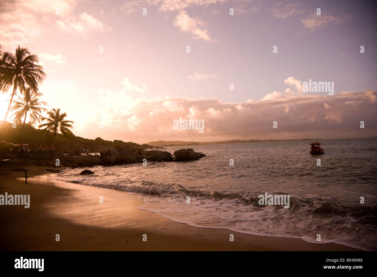 Sunset at the beach, Porto de Galinhas, Brazil Stock Photo - Alamy