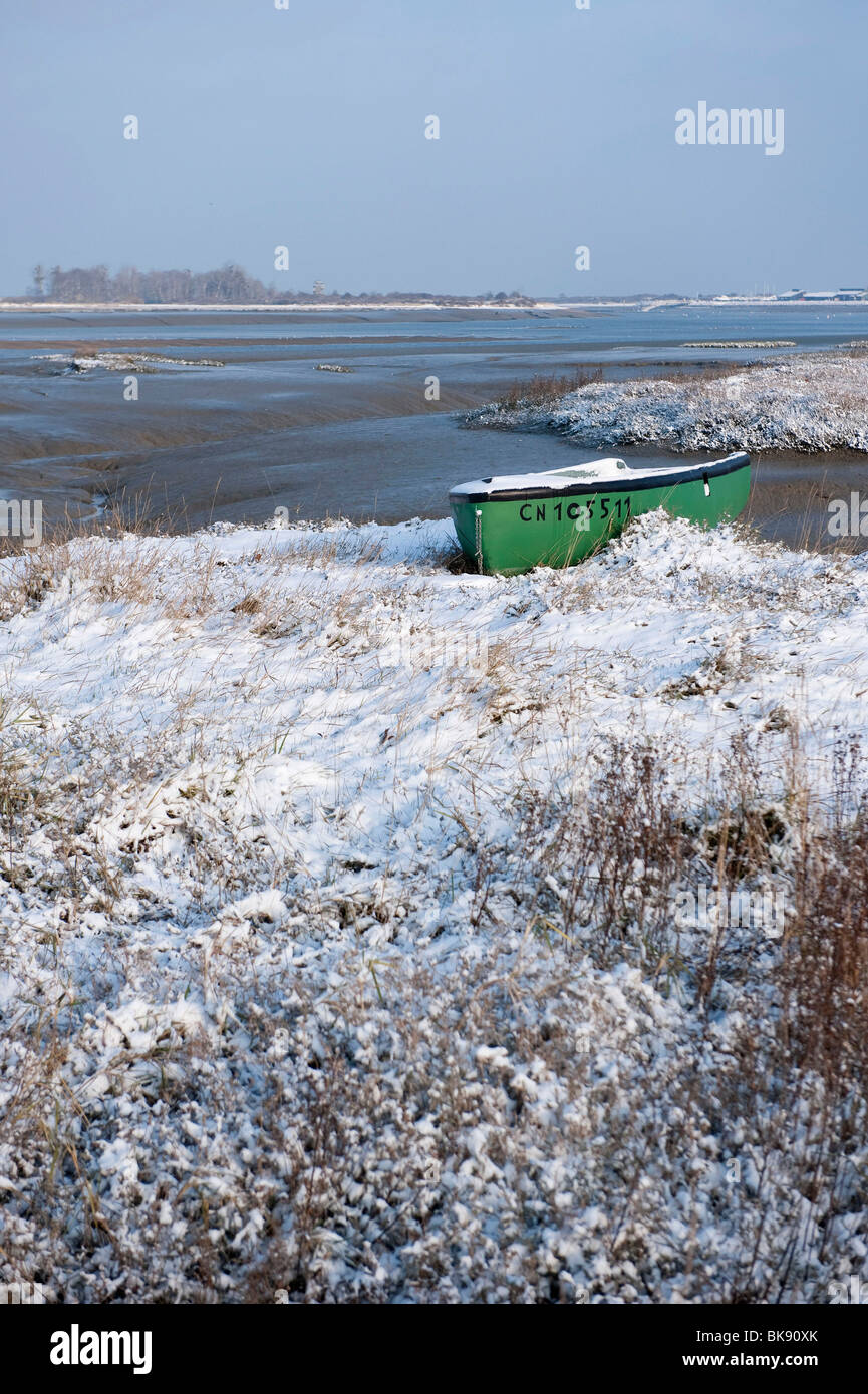 The Bay of Sallenelles (14) covered in snow (2010/01/06 Stock Photo - Alamy