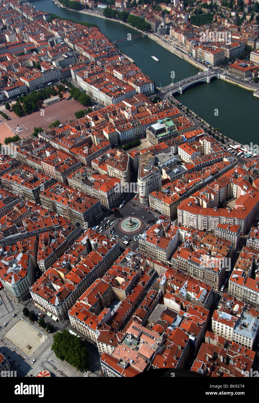 Lyon (69) : aerial view Stock Photo - Alamy