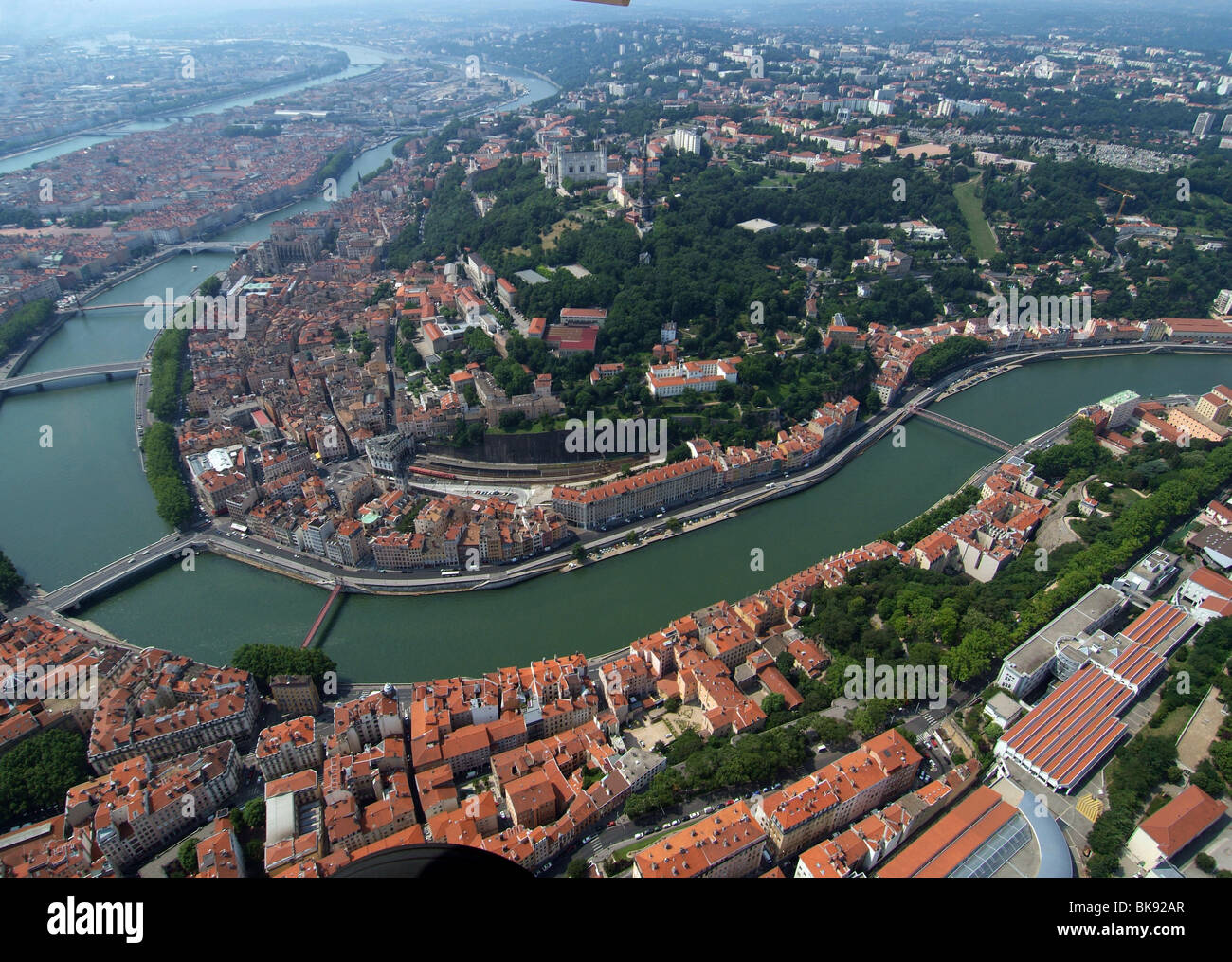 Lyon (69) : aerial view Stock Photo - Alamy