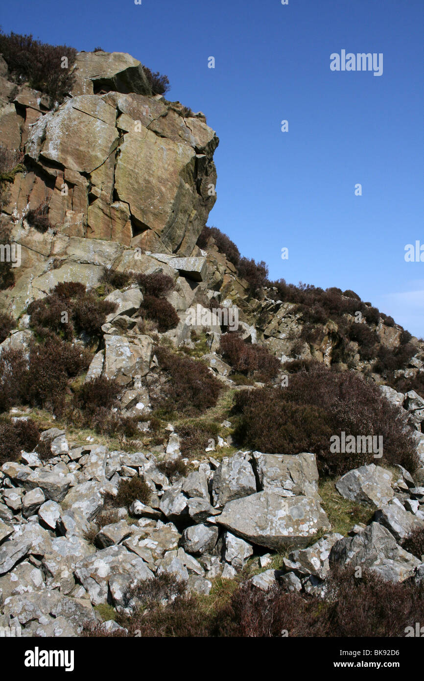 Old Disused Quarry At Croasdale Fell, Forest Of Bowland, Lancashire, UK ...