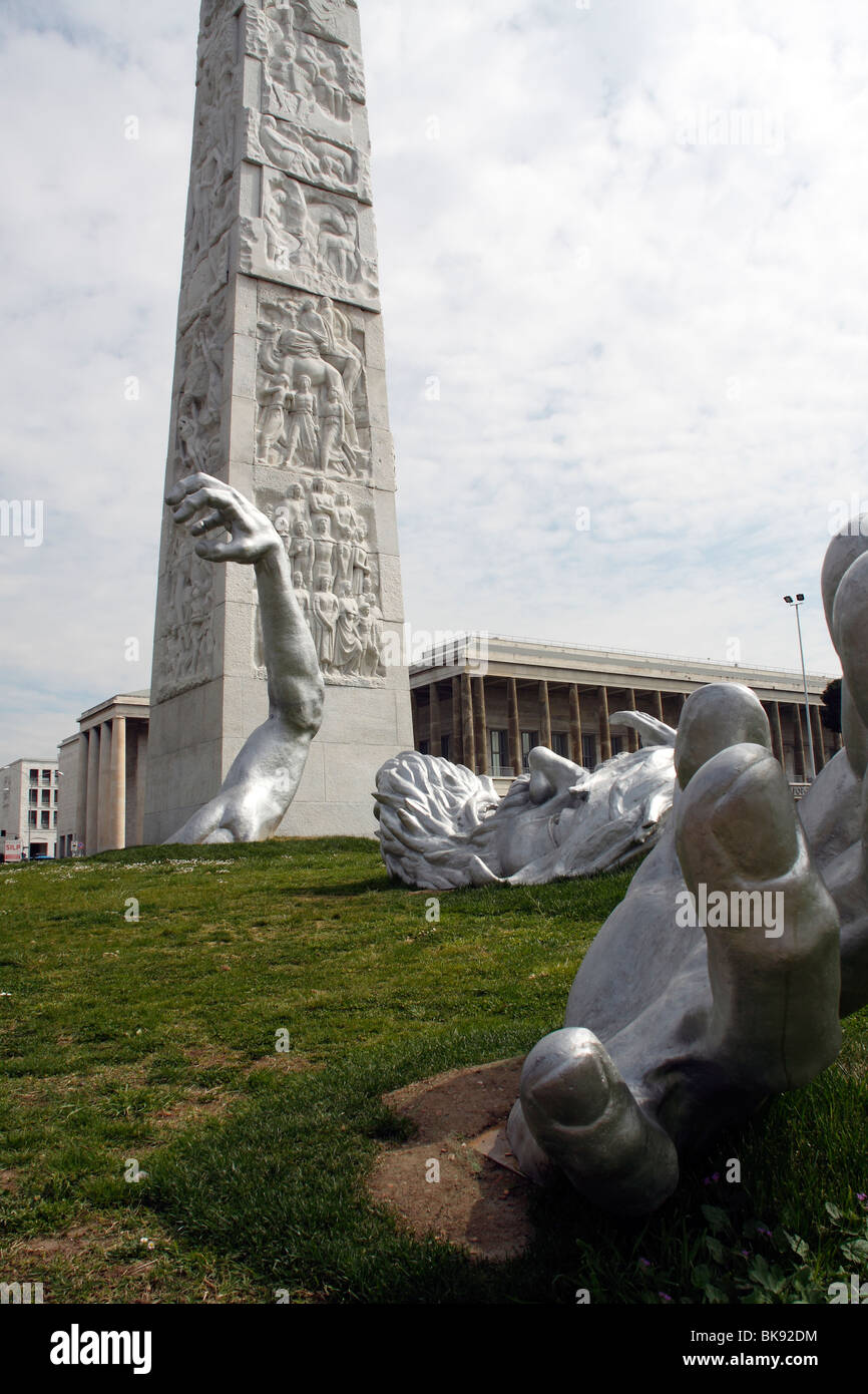 Statue called Awakening by J. Seward Johnson, Jr, in Piazza Marconi in ...