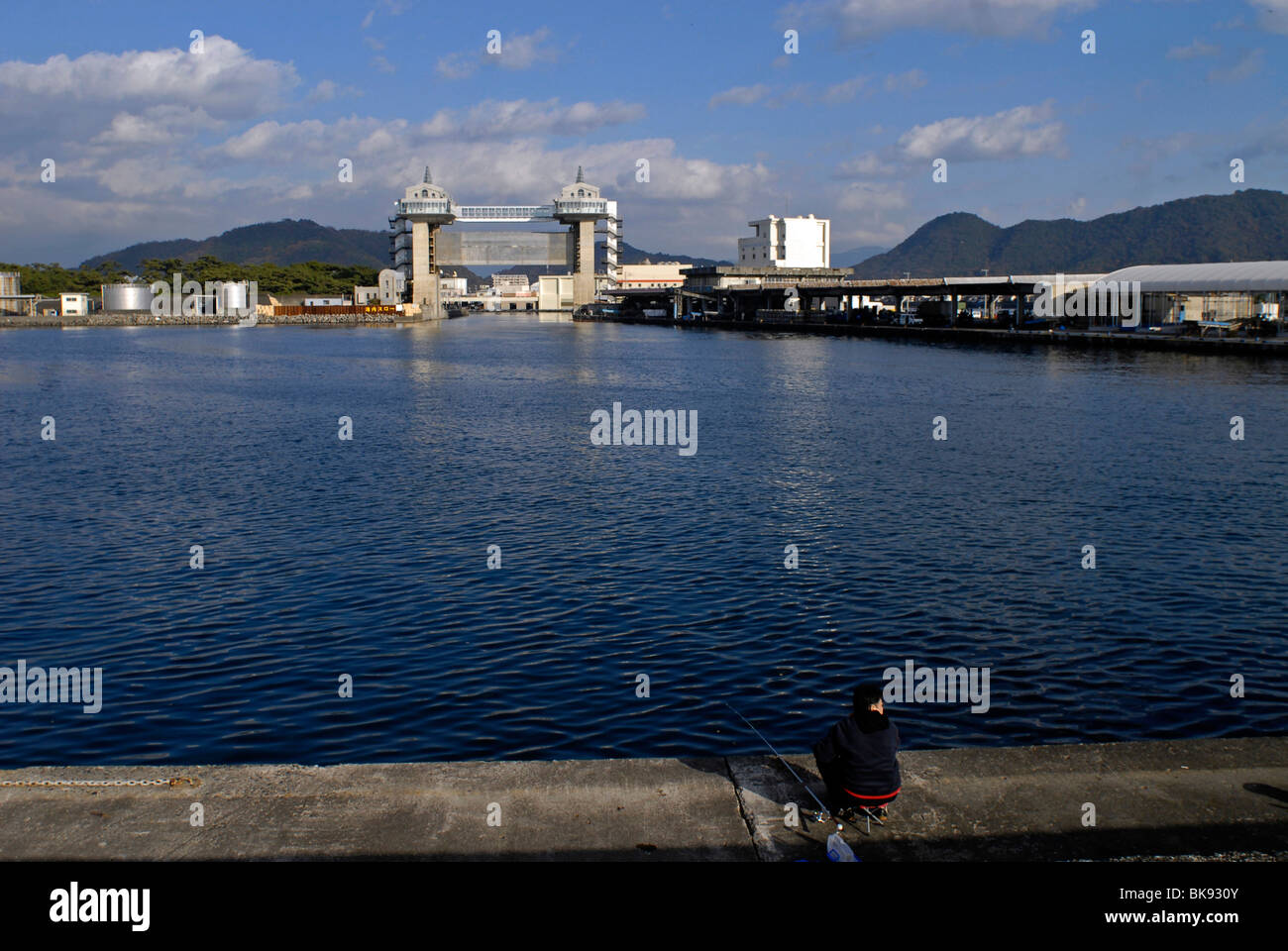 Japan, Numazu : anti-tsunami barrier Stock Photo - Alamy