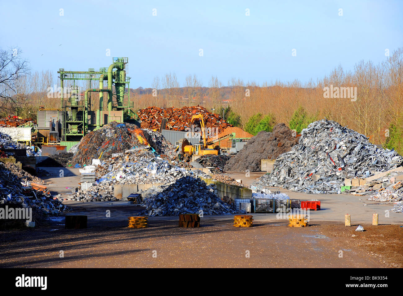 Waste management site Stock Photo - Alamy