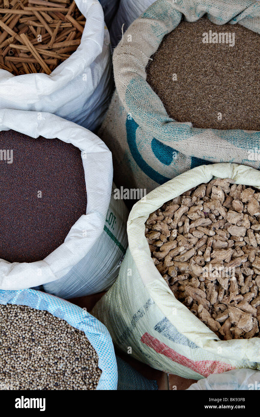 Spices in a spice shop in Kumily, Kerala, India Stock Photo - Alamy
