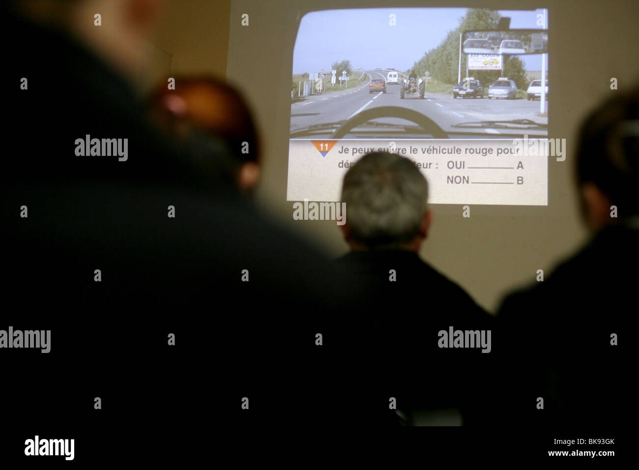 Driving school: driving theory test, lesson Stock Photo - Alamy