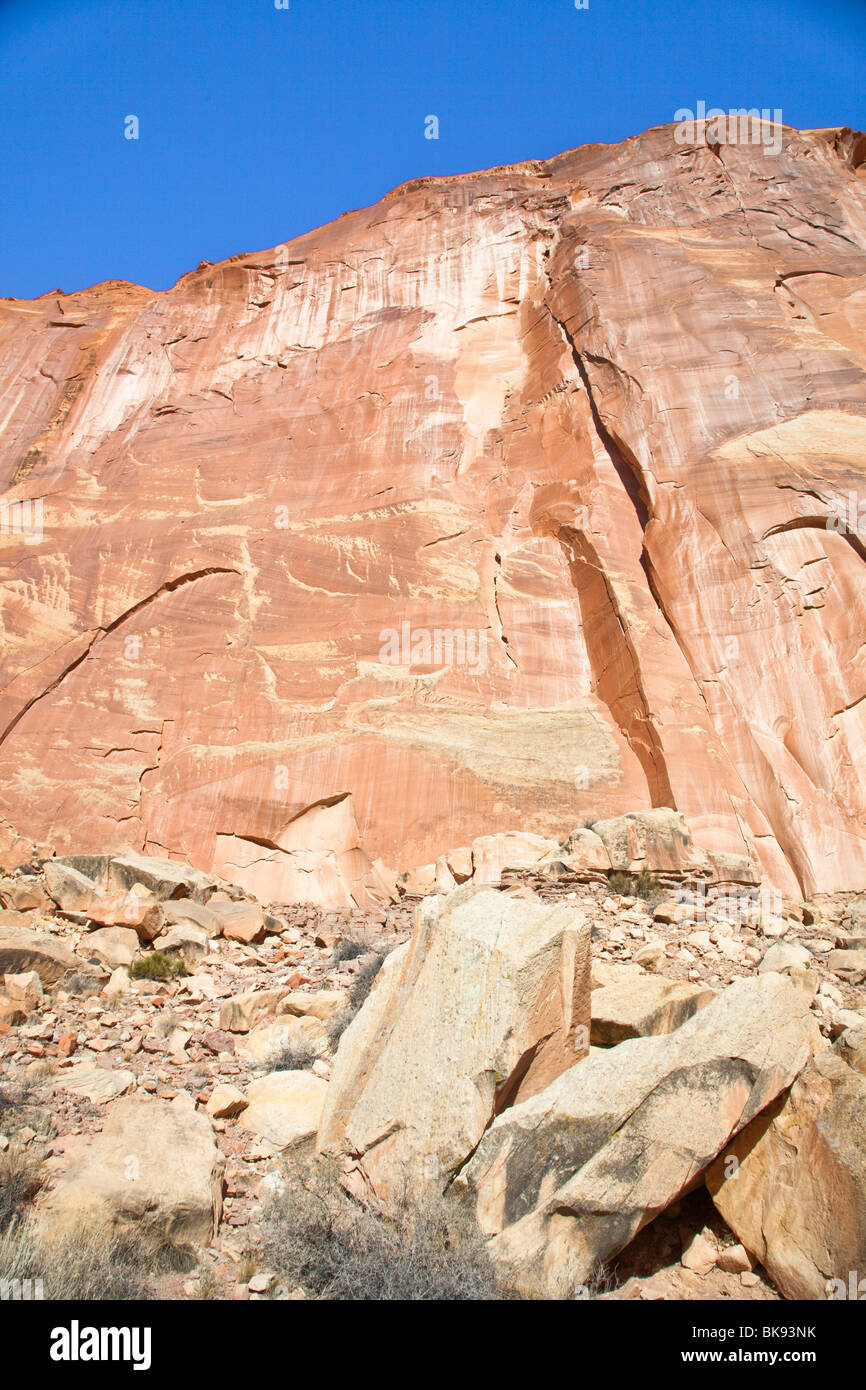 These Petroglyphs near the Fruita schoolhouse in Capitol Reef National ...