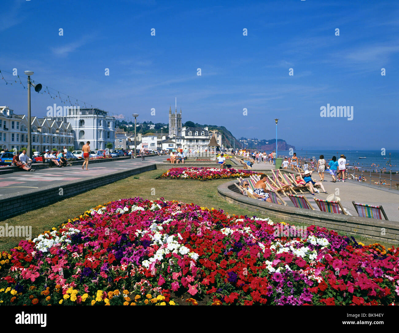 Colourful promenade gardens along Teignmouth seafront Stock Photo - Alamy