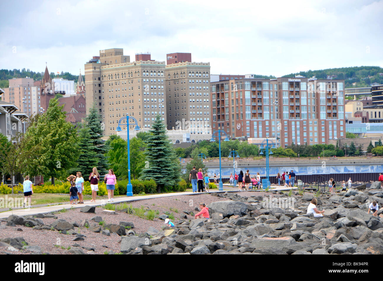 Downtown Lakewalk area of Duluth Minnesota Stock Photo - Alamy
