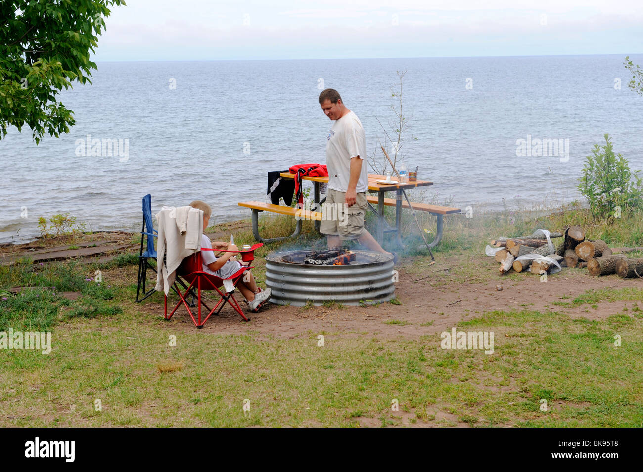 Camping on Lake Superior at Porcupine Mountains Wilderness State Park ...