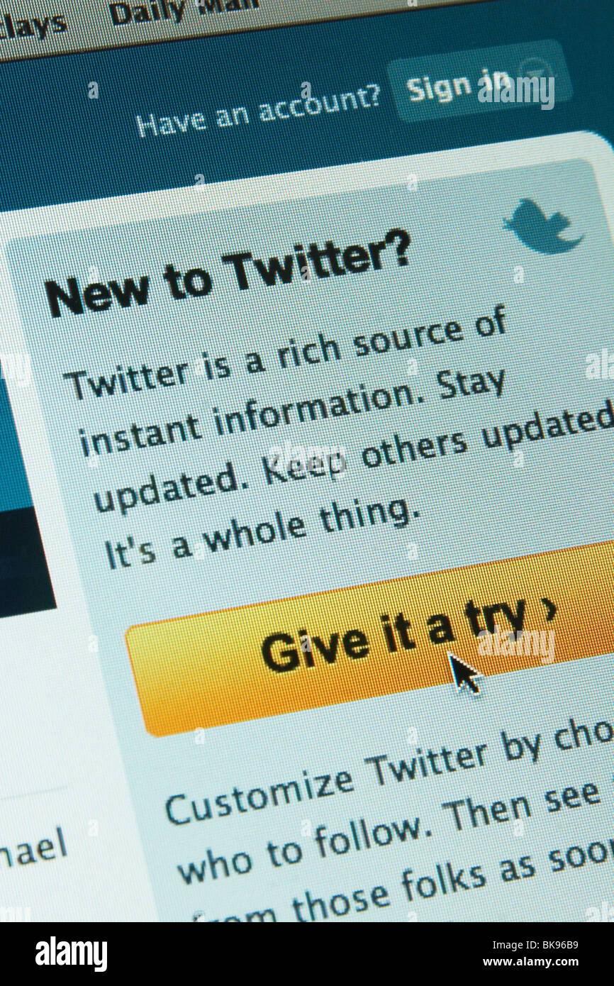 Close up screenshot twitter website sign hi-res stock photography and ...