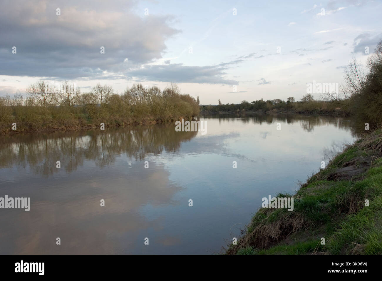 The River Severn seen from the Severn Bore pub in Minsterworth ...