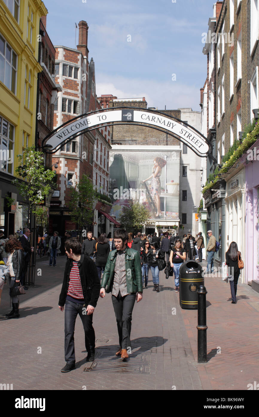 Carnaby Street Soho London April 2010 Stock Photo - Alamy