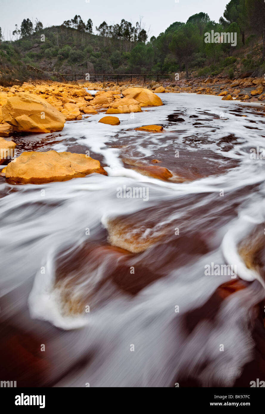 The channel of the Rio Tinto in spring Stock Photo - Alamy