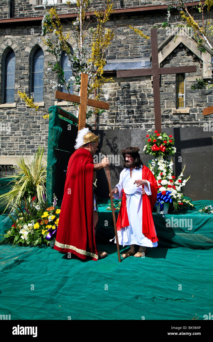 Jesus at the Holy Cross Holy Easter or Good Friday Procession Parade ...