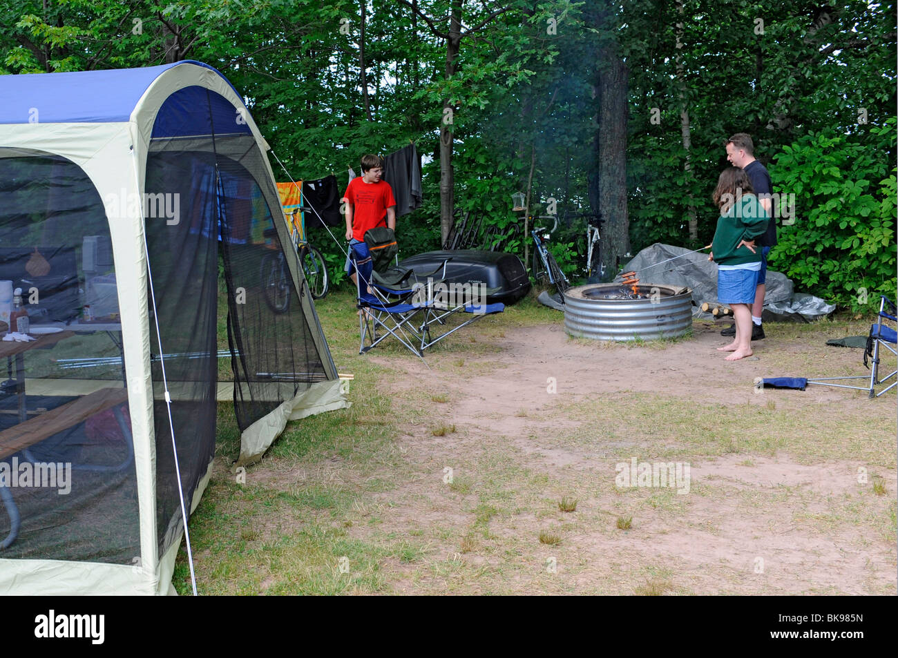Camping at Porcupine Mountains Wilderness State Park Upper Peninsula ...