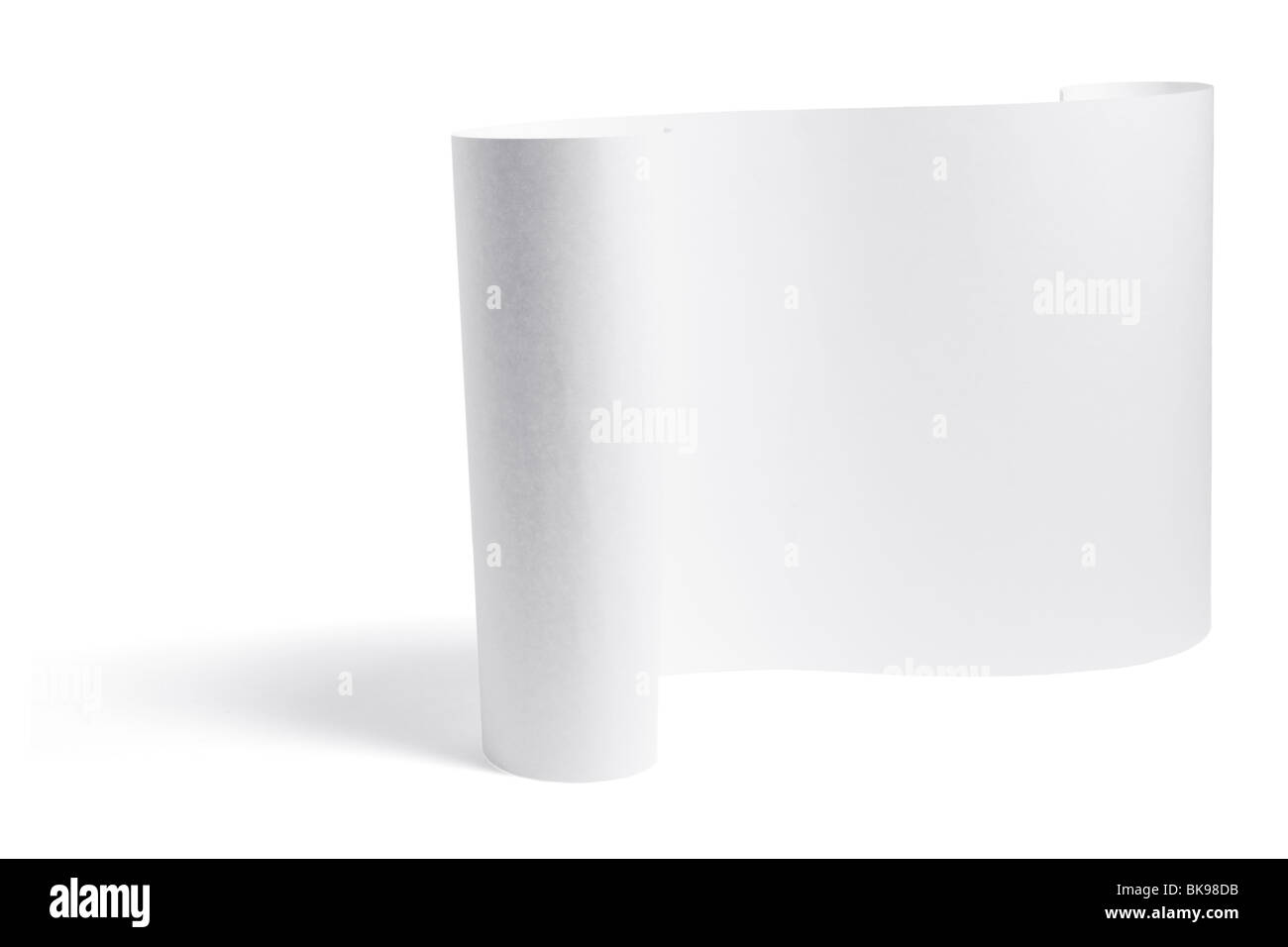 Sheet of rolled paper Cut Out Stock Images & Pictures - Alamy