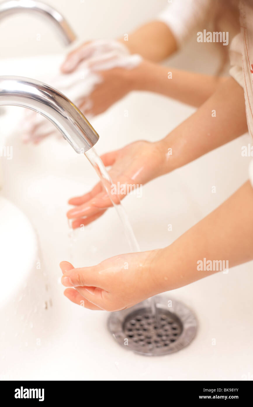 Part of Human Hand Washing Stock Photo - Alamy