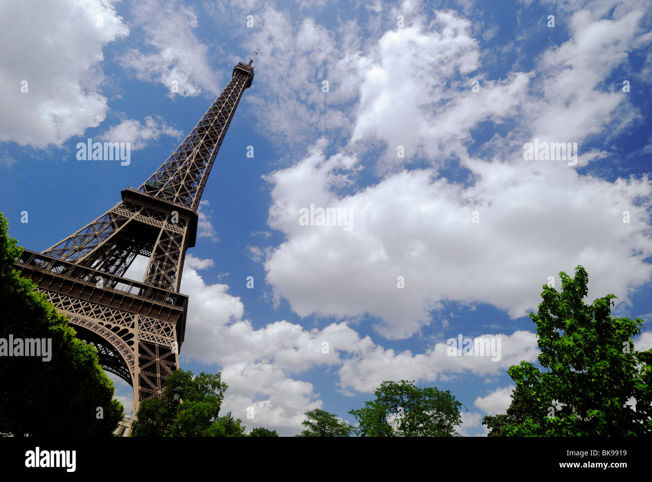 Low angle view of a tower, Eiffel Tower, Paris, France Stock Photo - Alamy