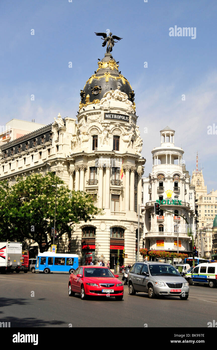 Metropolis Building, 1910, Edificio Metrópolis, on the Gran Vía with ...