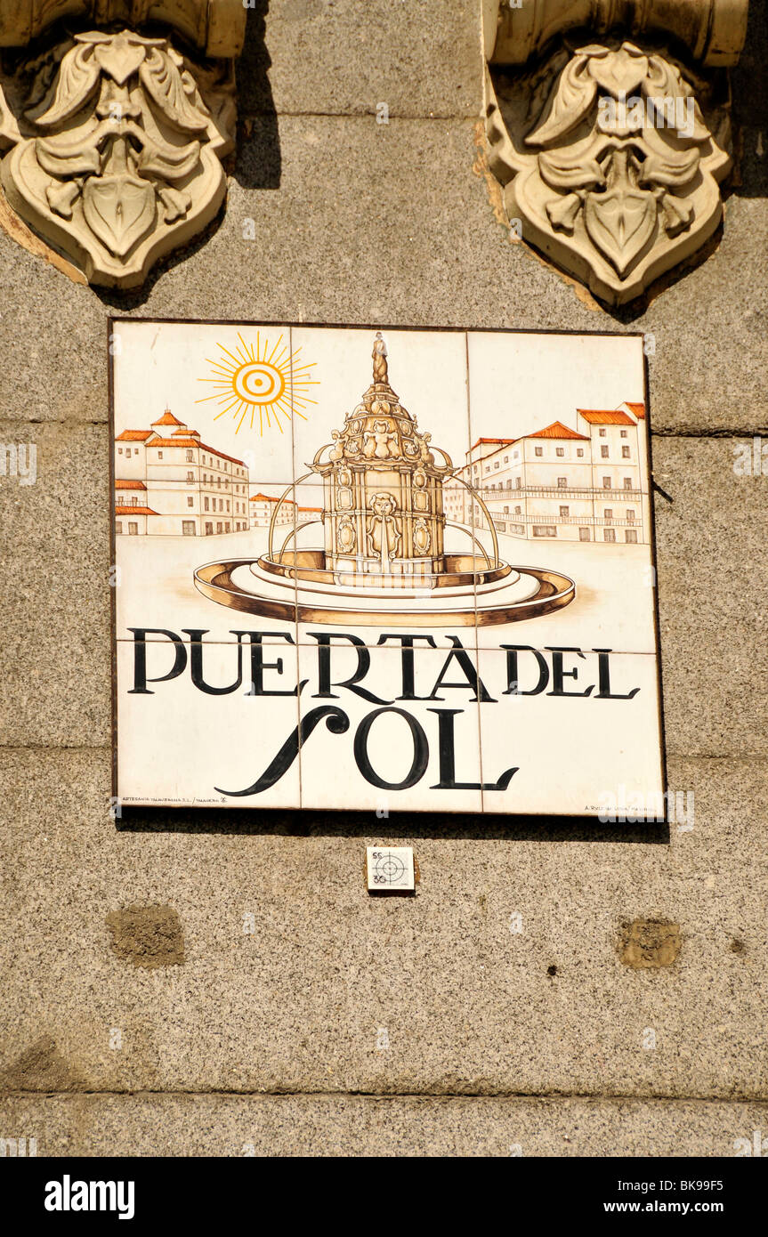 Coloured street sign madrid hi-res stock photography and images - Alamy