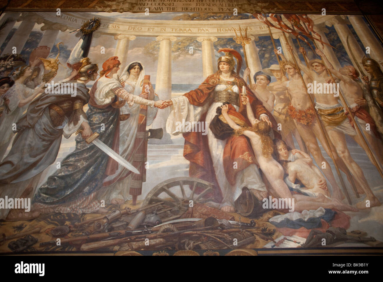 Artwork depicting Britannia in a government building, Foreign Office ...