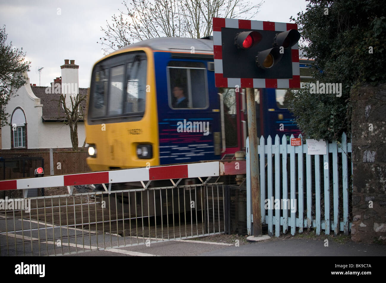 Level crossing with train hi-res stock photography and images - Alamy
