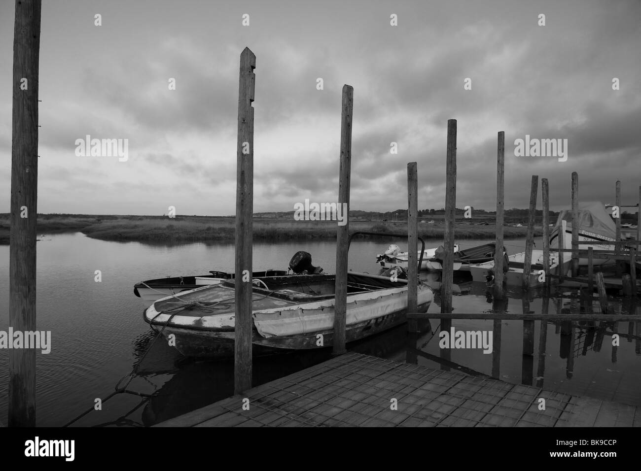 Marsh docks Black and White Stock Photos & Images - Alamy