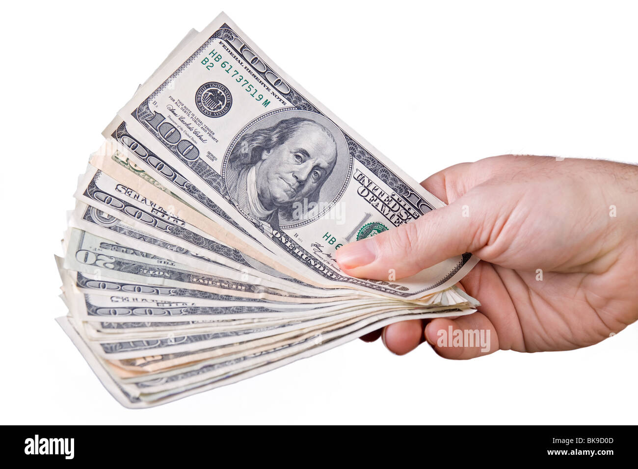 Money in hand Stock Photo - Alamy