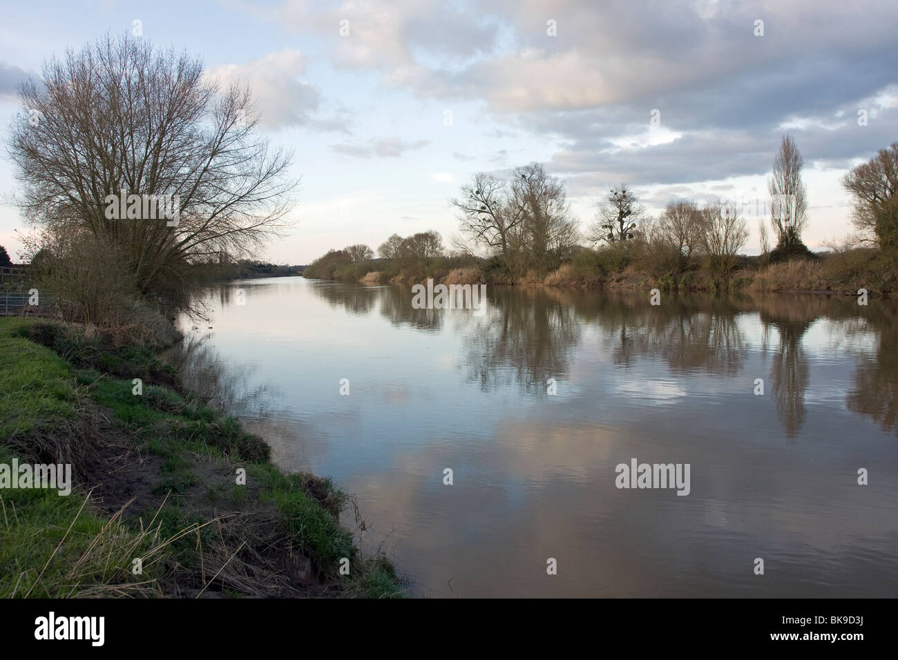 The River Severn seen from the Severn Bore pub in Minsterworth ...
