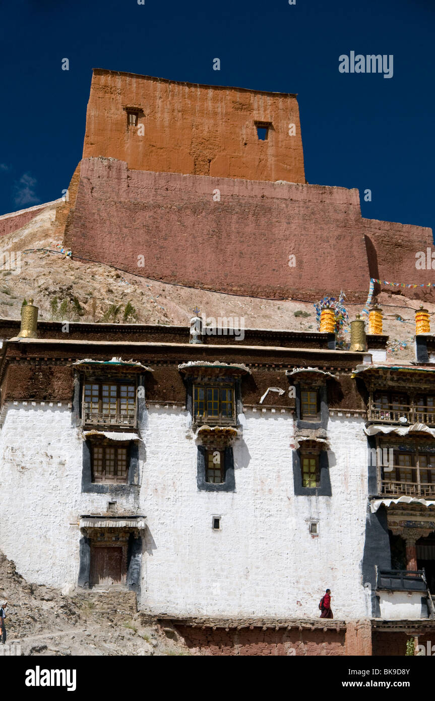 Tibet traditional life. monk and monastary Stock Photo - Alamy