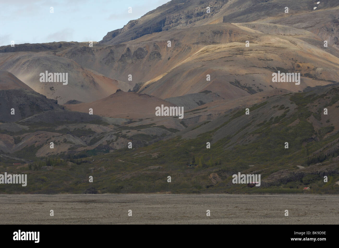 Mountain slope with erosion and different sand colours Stock Photo - Alamy