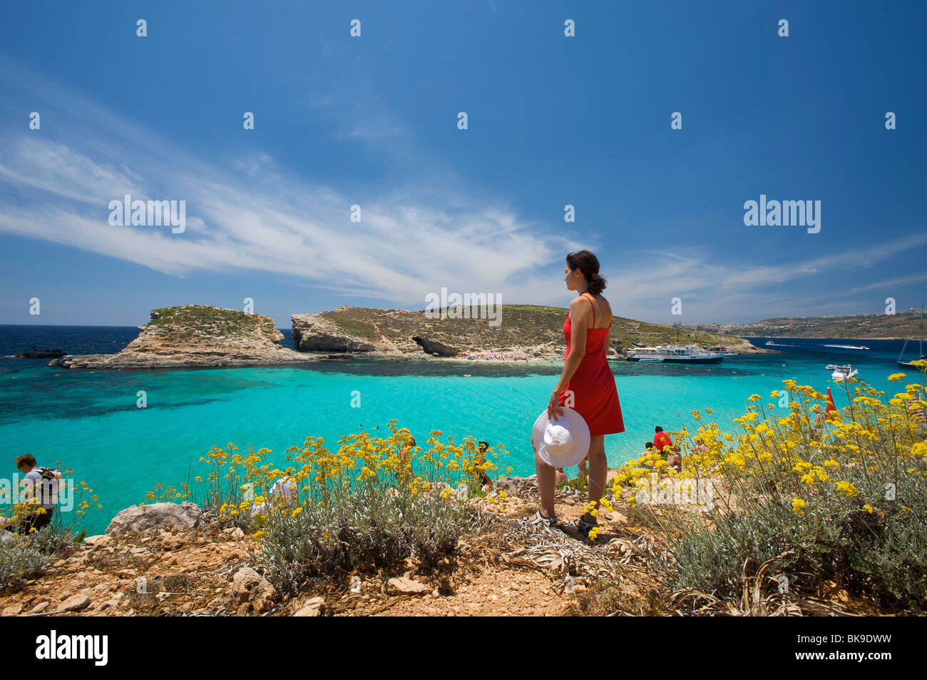 Blue lagoon malta and people hi-res stock photography and images - Alamy