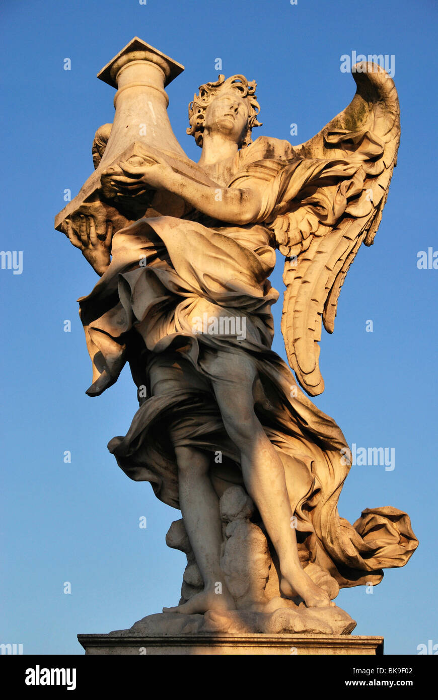 Statue of an angel on Angel's Bridge, historic city centre, Rome, Italy ...