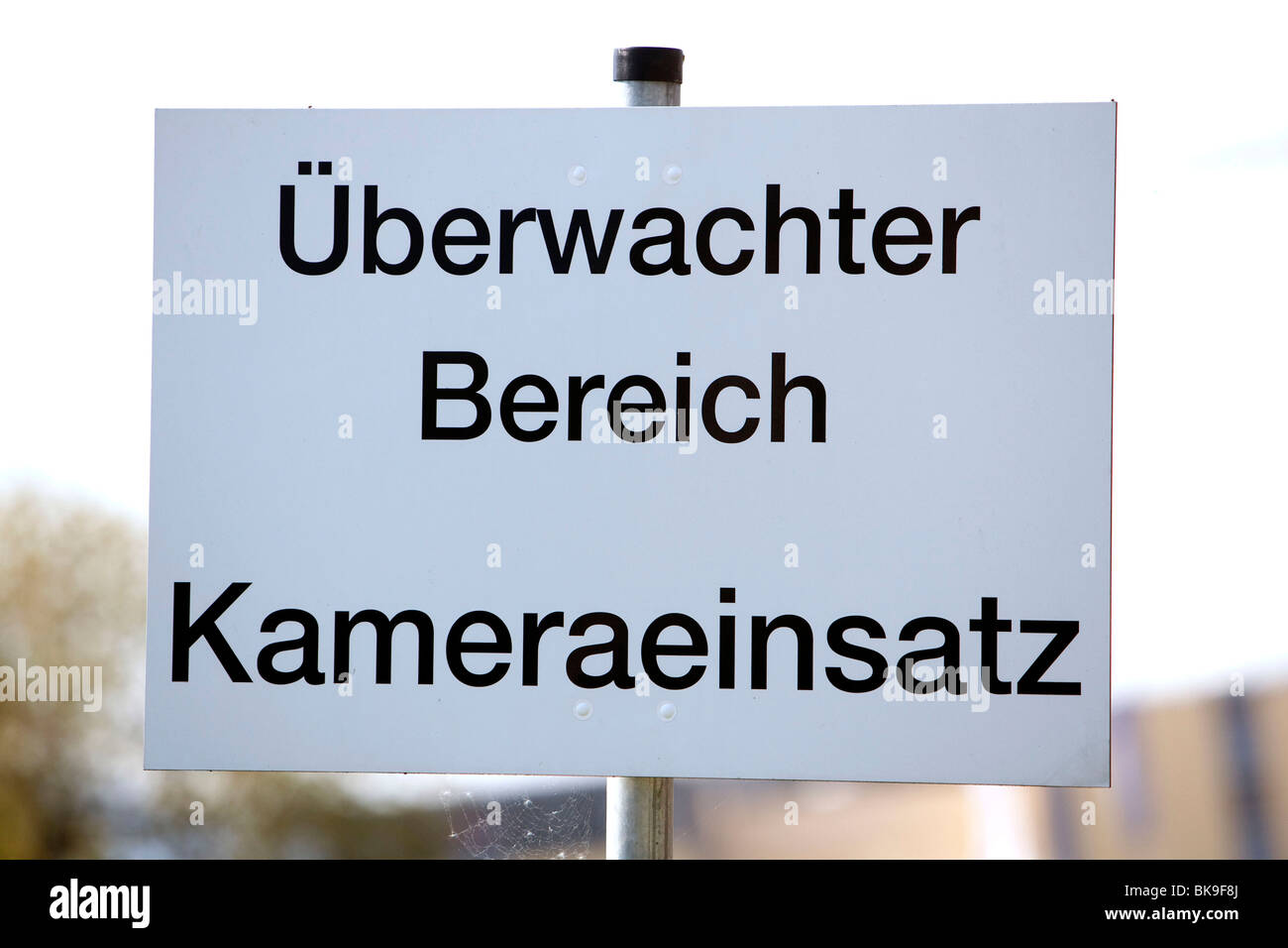 Sign camera surveillance, surveillance camera use area, in Bad Homburg ...