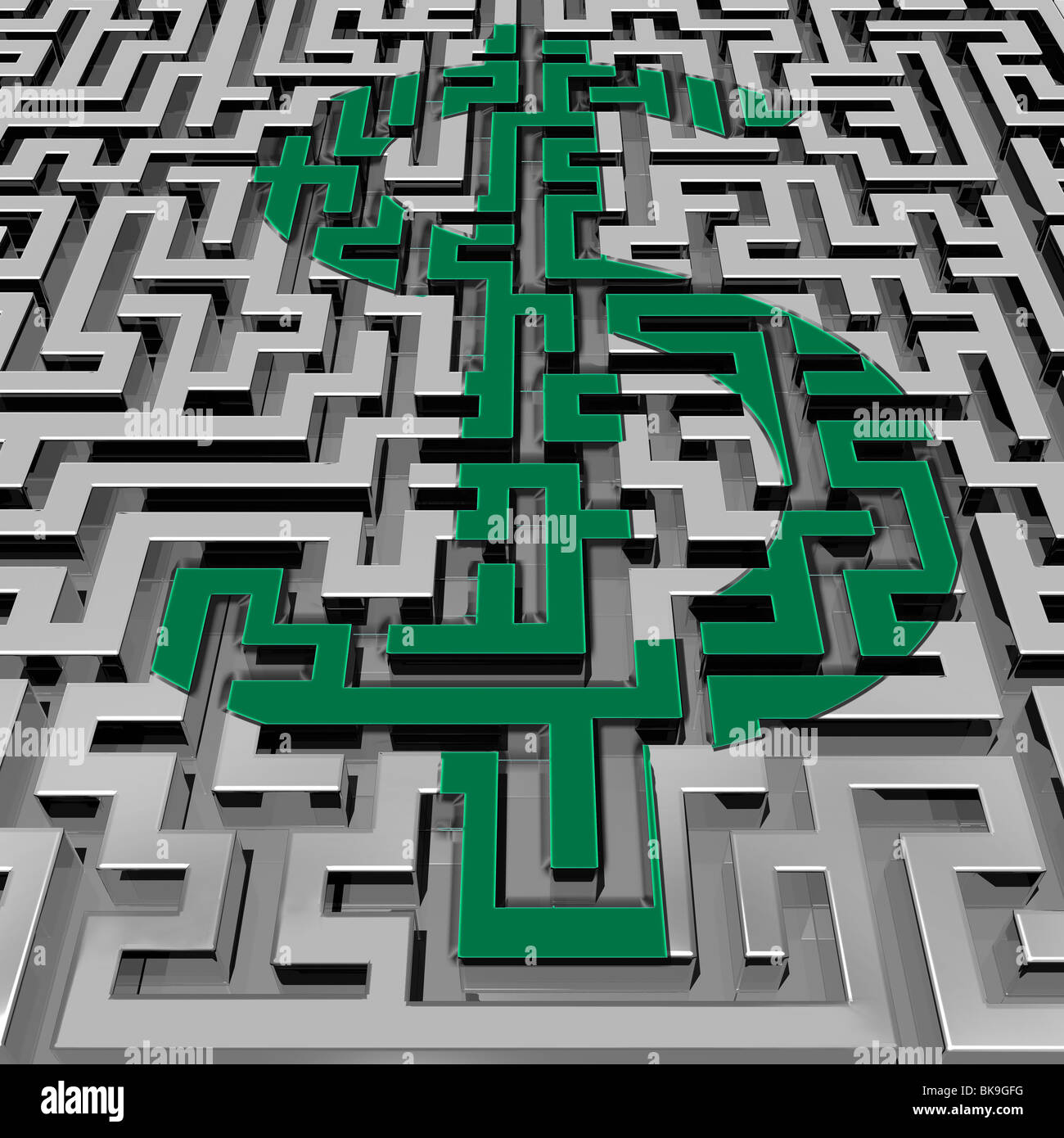 Metal Maze by Mike Agliolo, computer graphics Stock Photo - Alamy