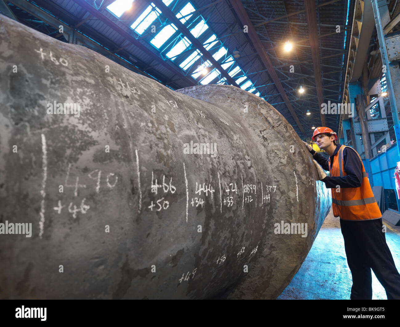 Engineer Inspecting Forged Steel Stock Photo - Alamy