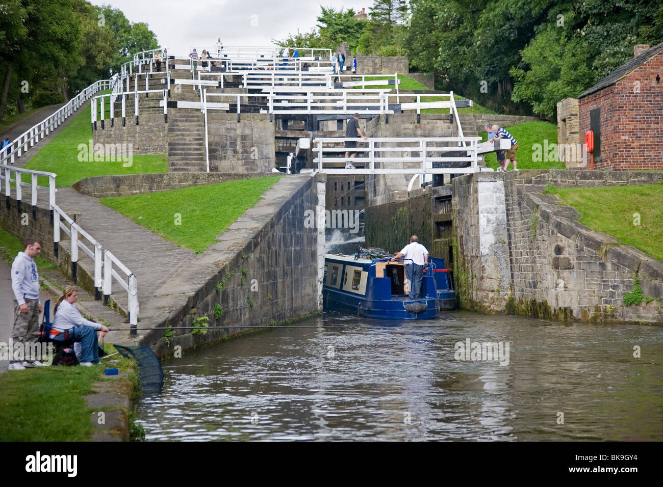 Bingley five rise locks hi-res stock photography and images - Alamy