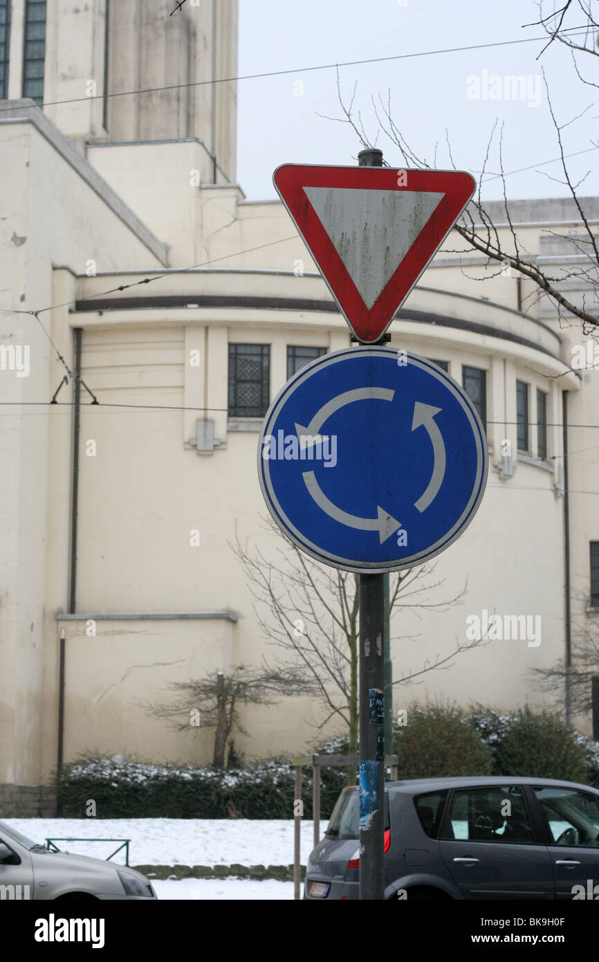 Traffic sign Brussels, Belgium Stock Photo - Alamy