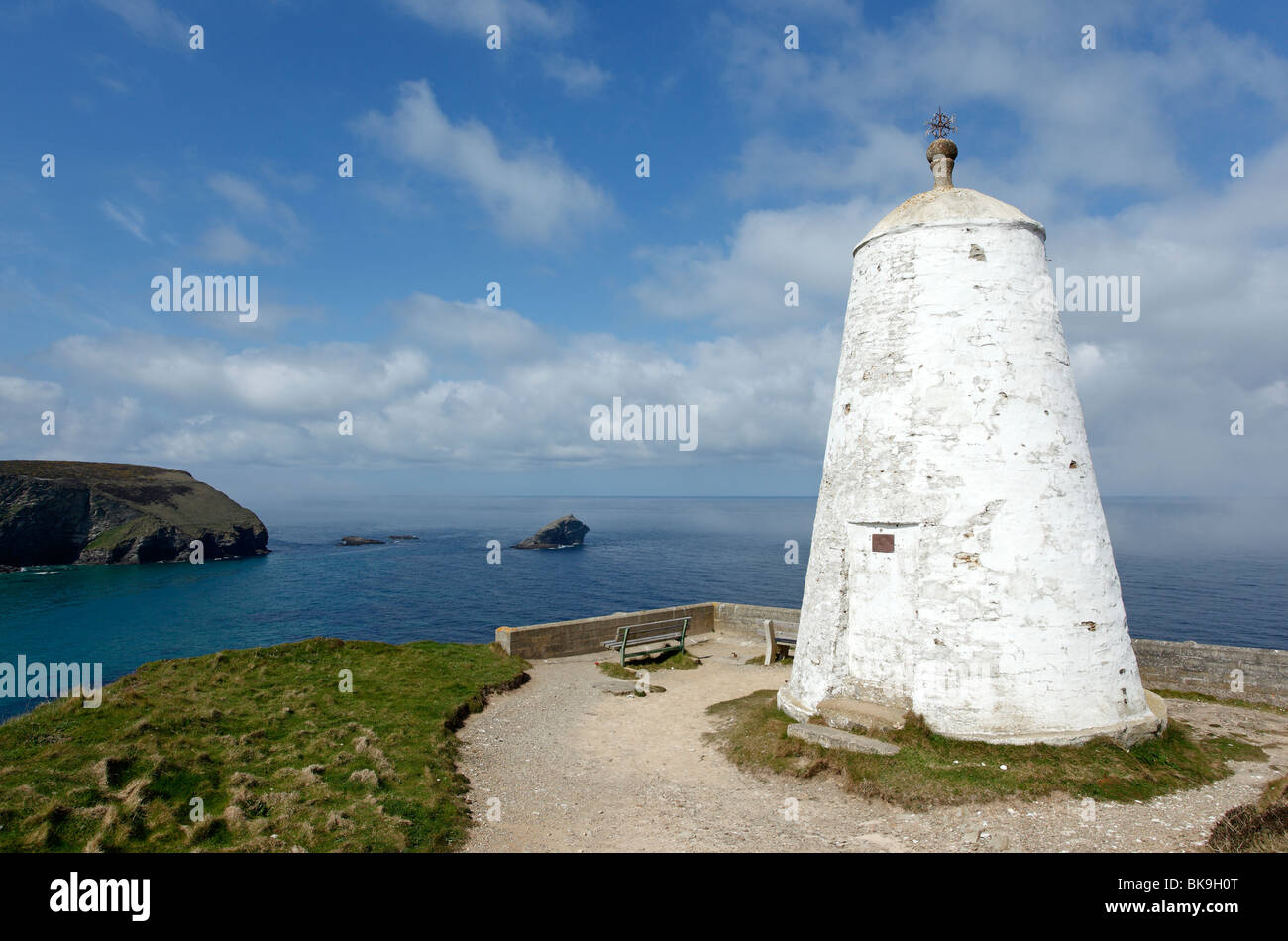 The Pepper Pot, in Portreath, Cornwall, a white day mark Stock Photo ...