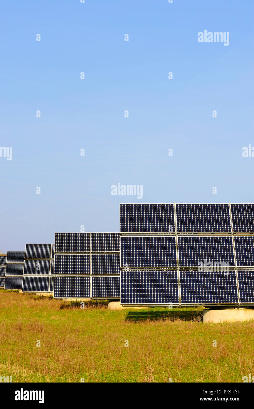 Solar electricity plant, solar panels Stock Photo - Alamy