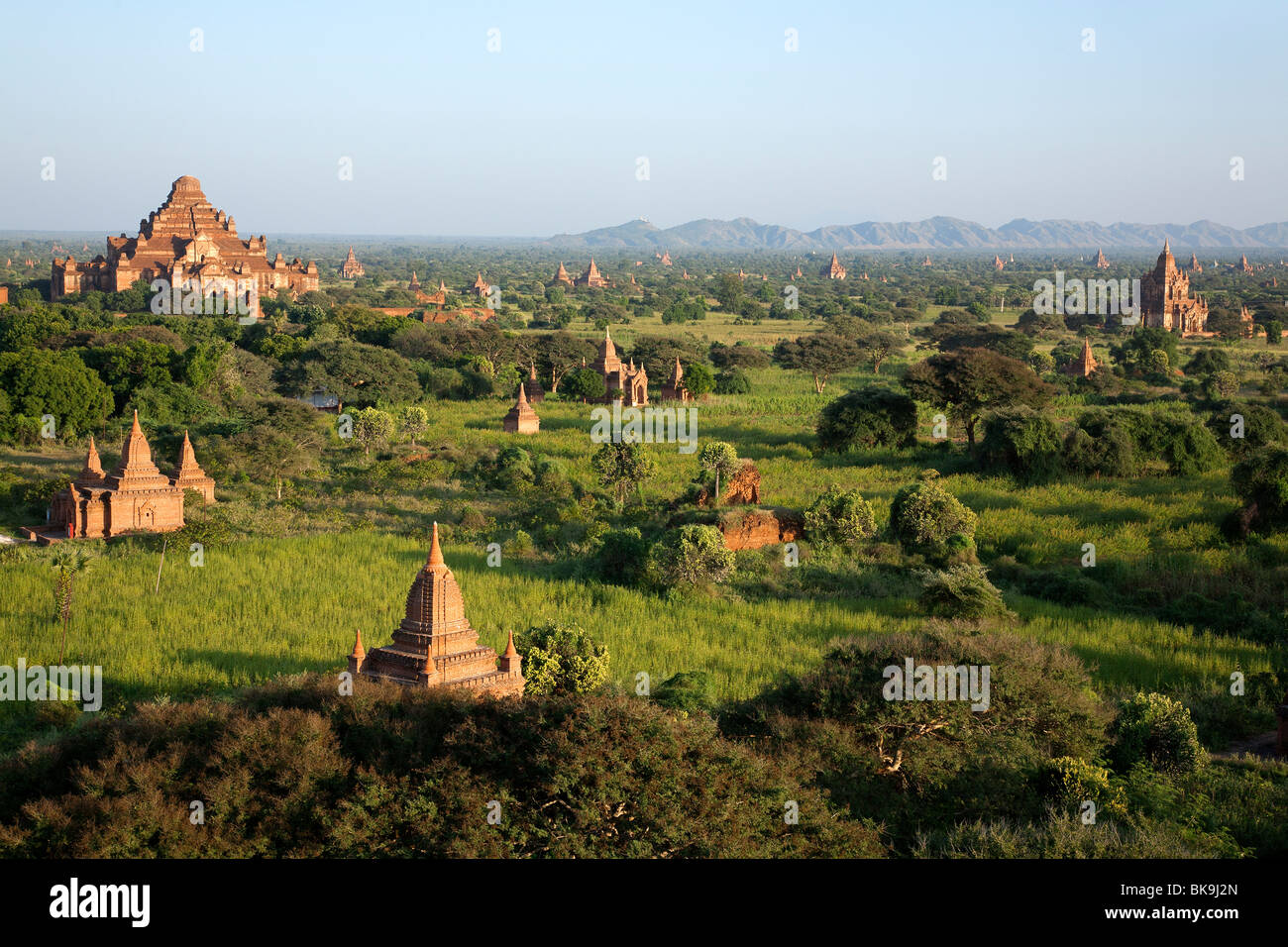 Bagan temples. On the background the Dhammayangyi temple. Myanmar Stock ...