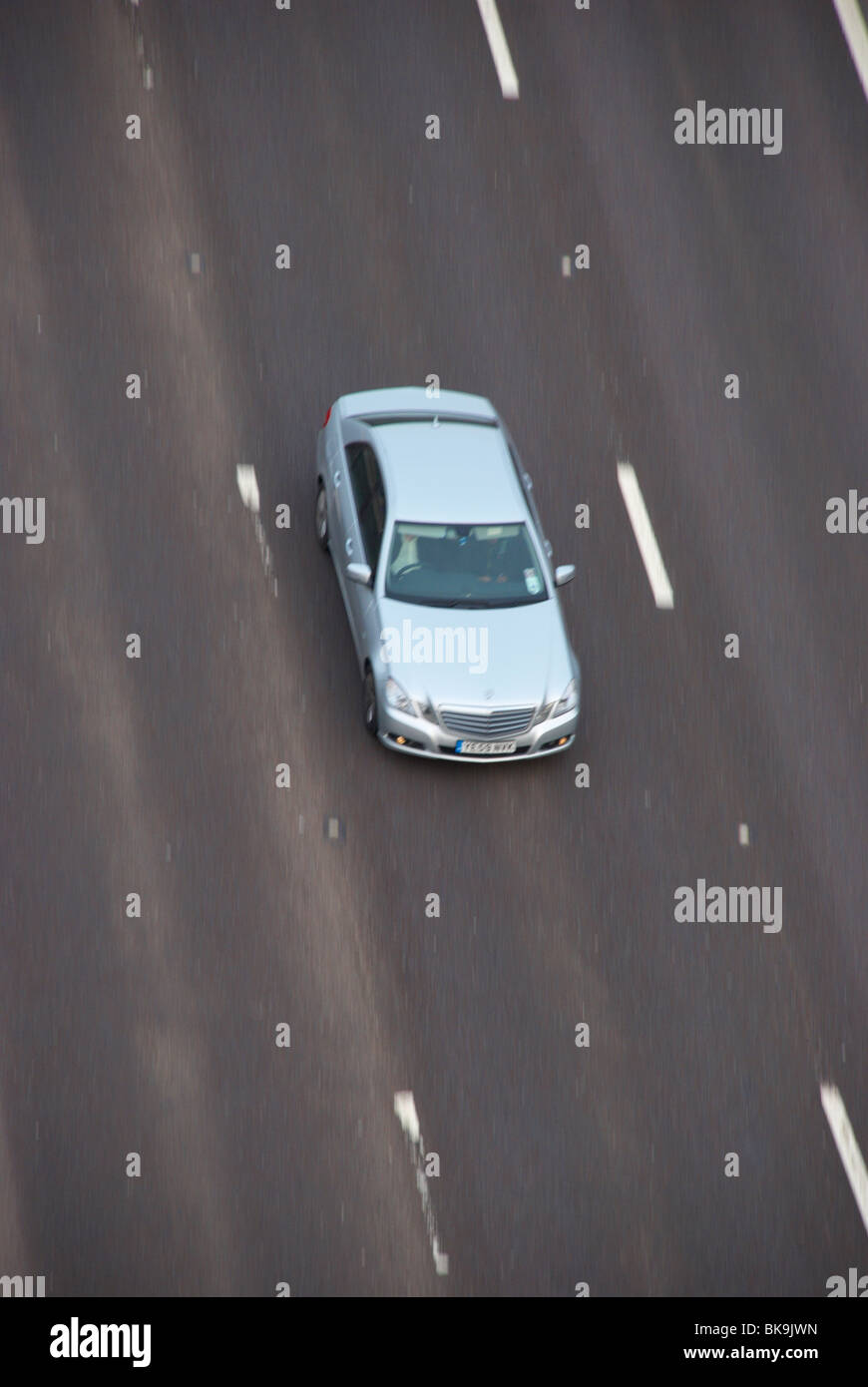 Car on the M62 shot from above Stock Photo - Alamy
