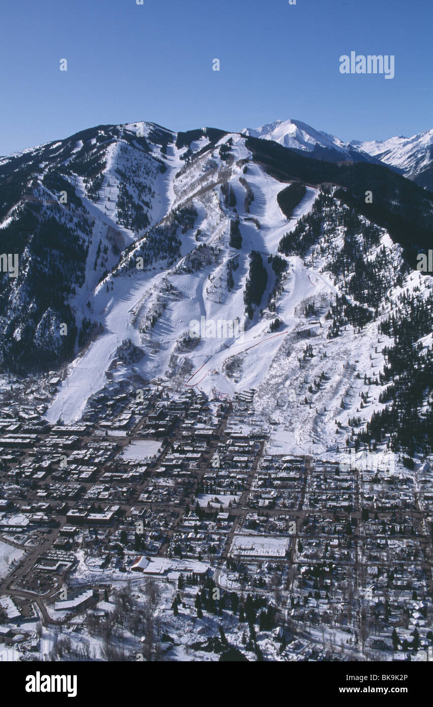 Mountain covered with snow, Aspen, Colorado, USA Stock Photo - Alamy