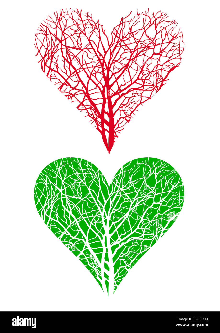 Tree shaped red green Cut Out Stock Images & Pictures - Alamy