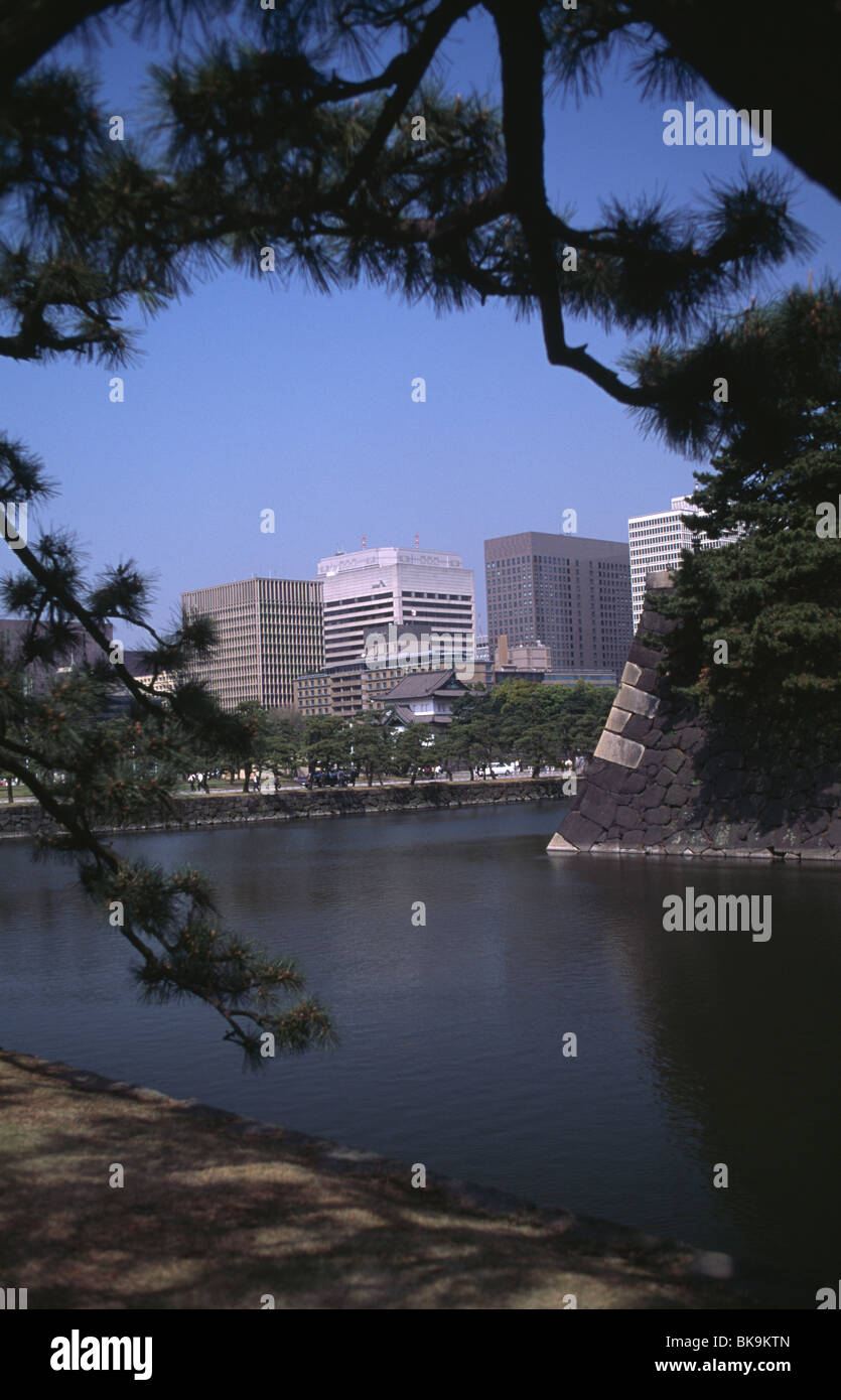 River with skyscrapers in a city, Tokyo Prefecture, Japan Stock Photo ...