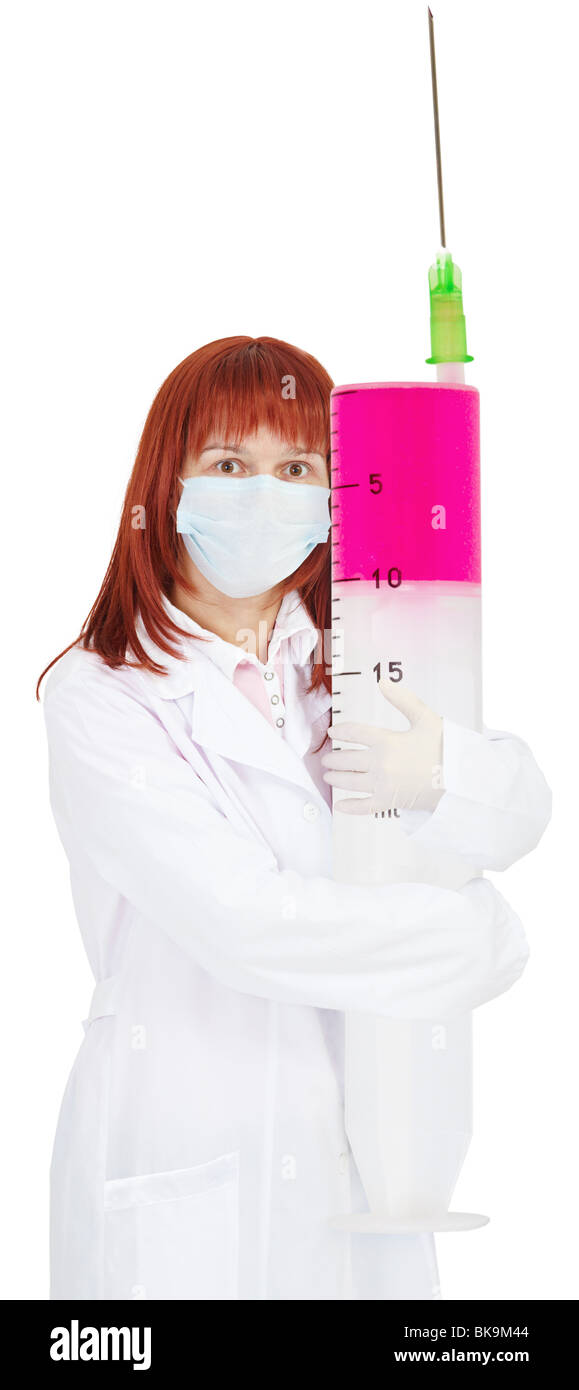 Nurse huge syringe hi-res stock photography and images - Alamy