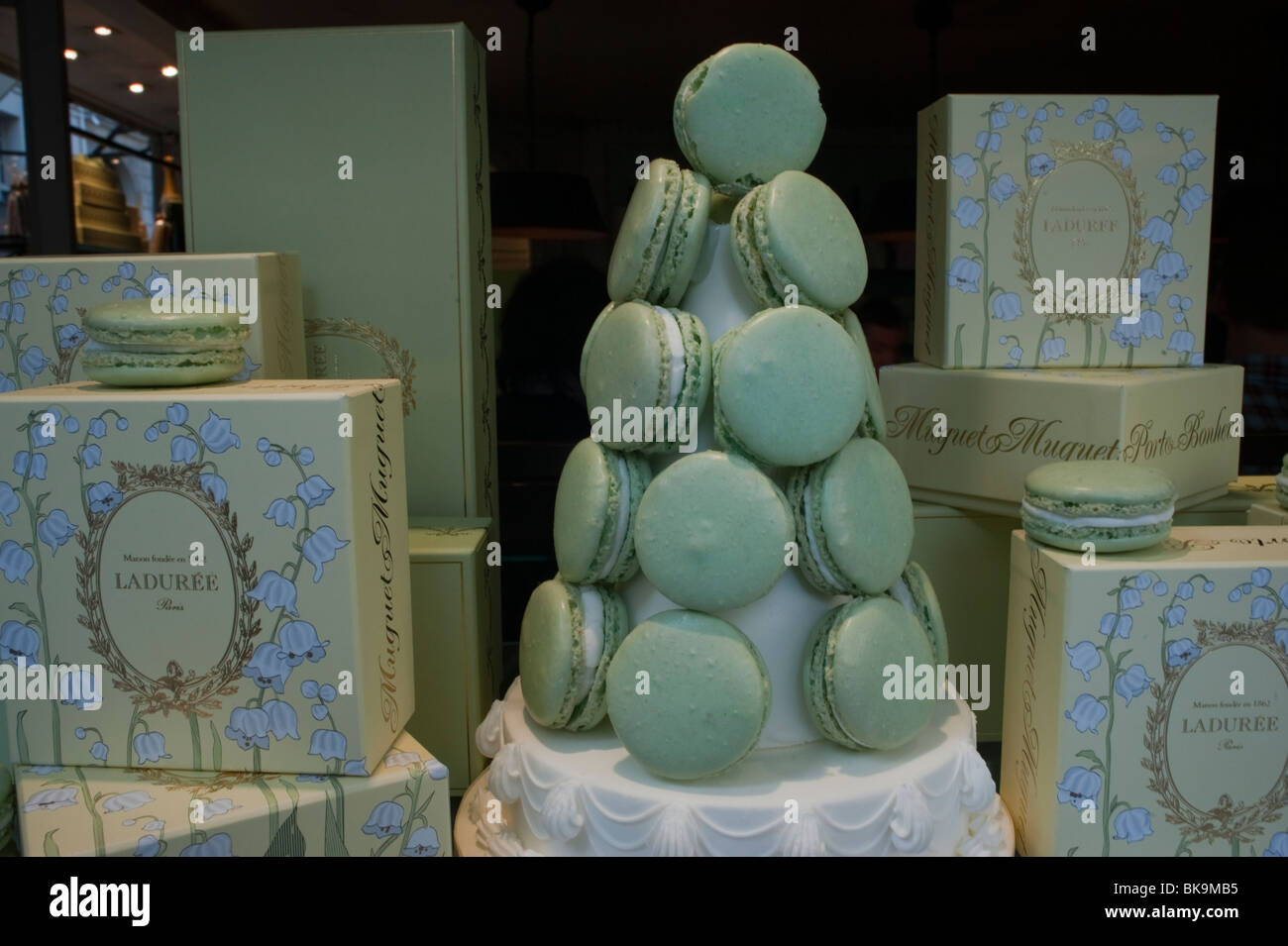 Paris, France, Inside French Bakery, Patisserie Shop, Detail, Window ...