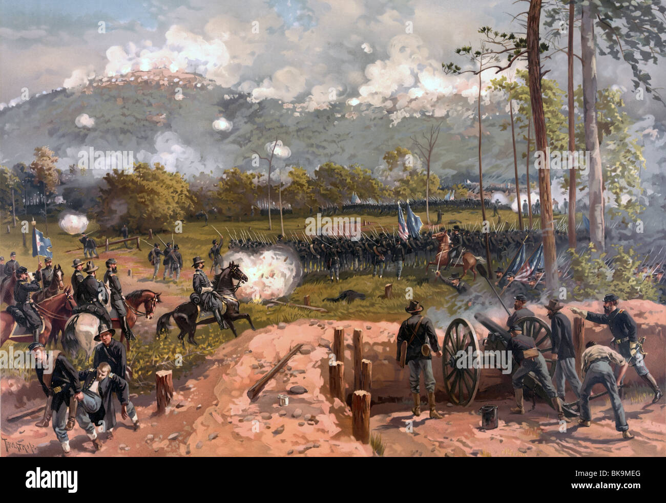 Battle of Kennesaw Mountain fought on June 27, 1864, during the Atlanta ...