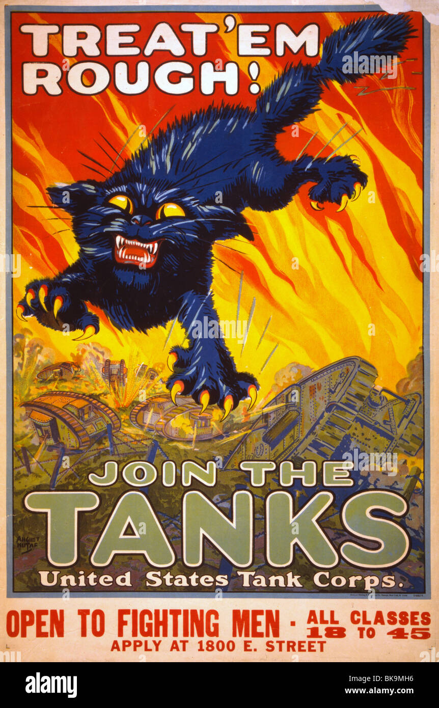 Treat 'em rough - Join the tanks United States Tank Corps - World War I ...